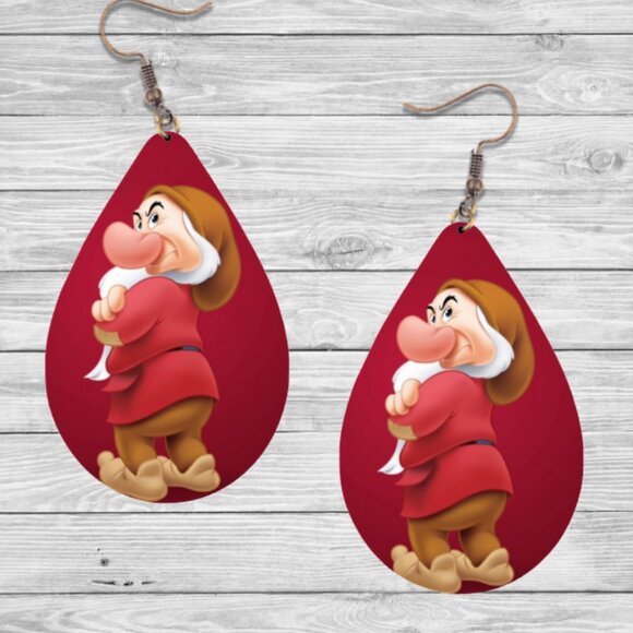Hand Crafted | Jewelry | Snow White The Seven Dwarfs Earrings Grumpy ...
